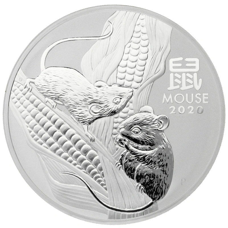 2020 Year of the Mouse Silver Coin 1kg Perth Mint Australian Lunar ...