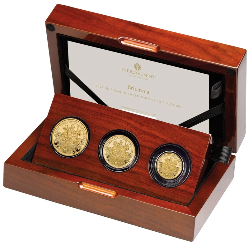 2023 Proof Gold Britannia 3 Coin Set - From €3,838
