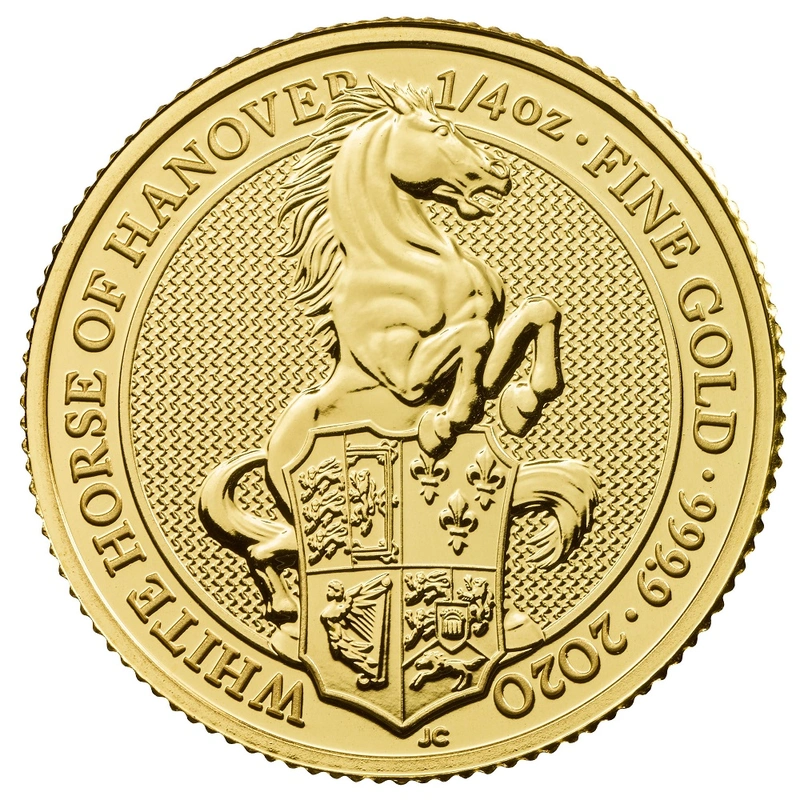 2020 1/4oz White Horse of Hanover Gold Coin Queen's Beasts - From €1,134
