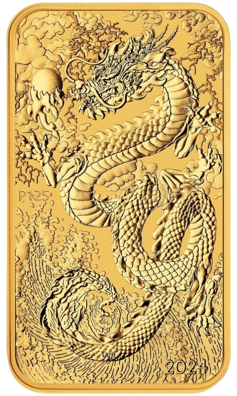 2024 1oz Dragon Rectangular Gold Bar (Coin) - From €3,800