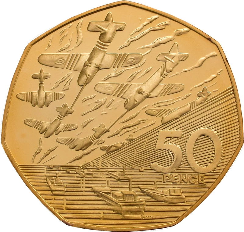 1994 Proof Gold 50p Coin D-Day Commemorative - From €3,168