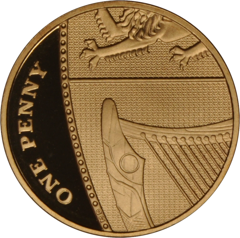 2015 Proof Gold 1p Coin Royal Shield 4th Portrait - From €1,237
