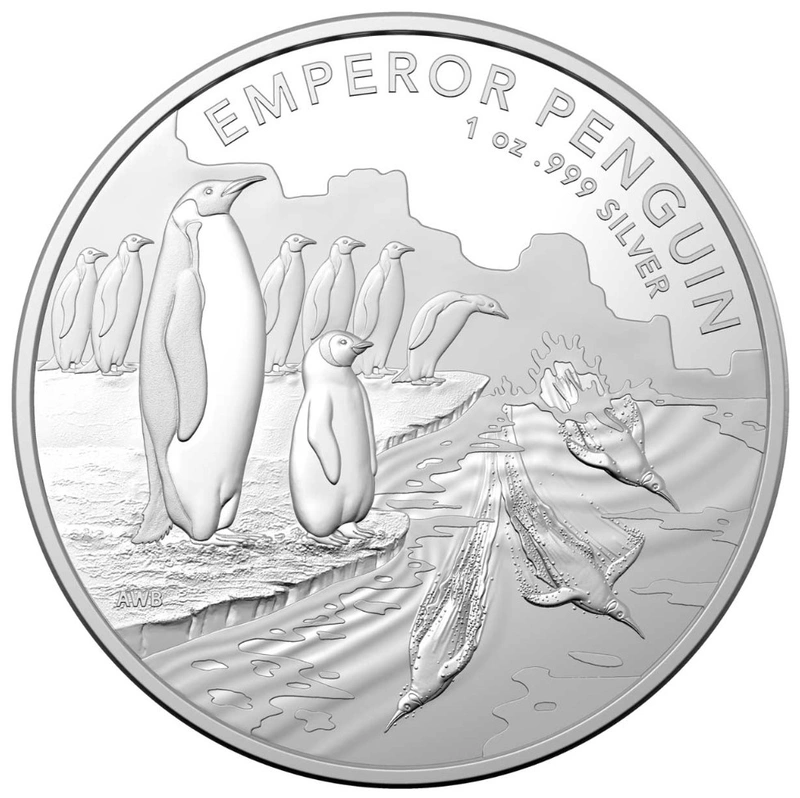 2023 Australian Antarctic Territory Emperor Penguin Silver Coin 1oz ...