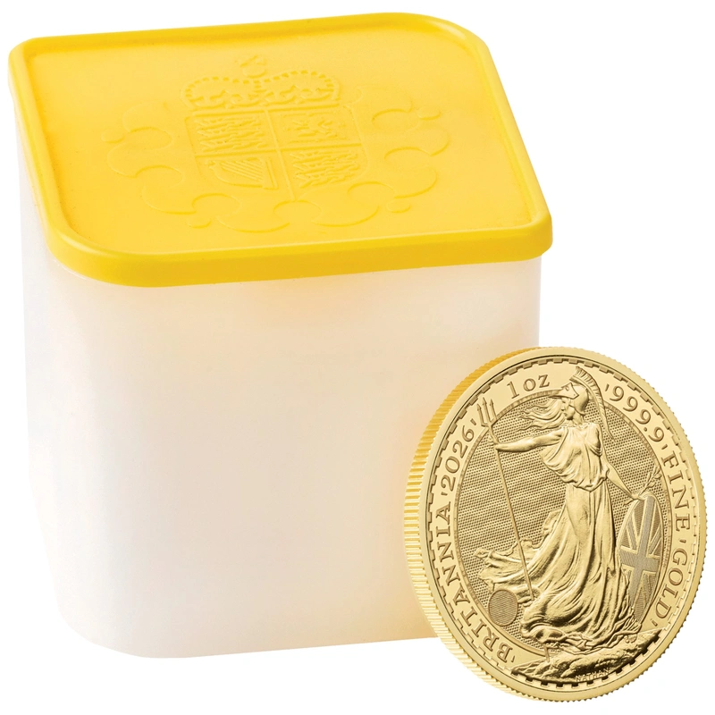 100 x 2026 1oz Gold Britannia Coins - From €393,764