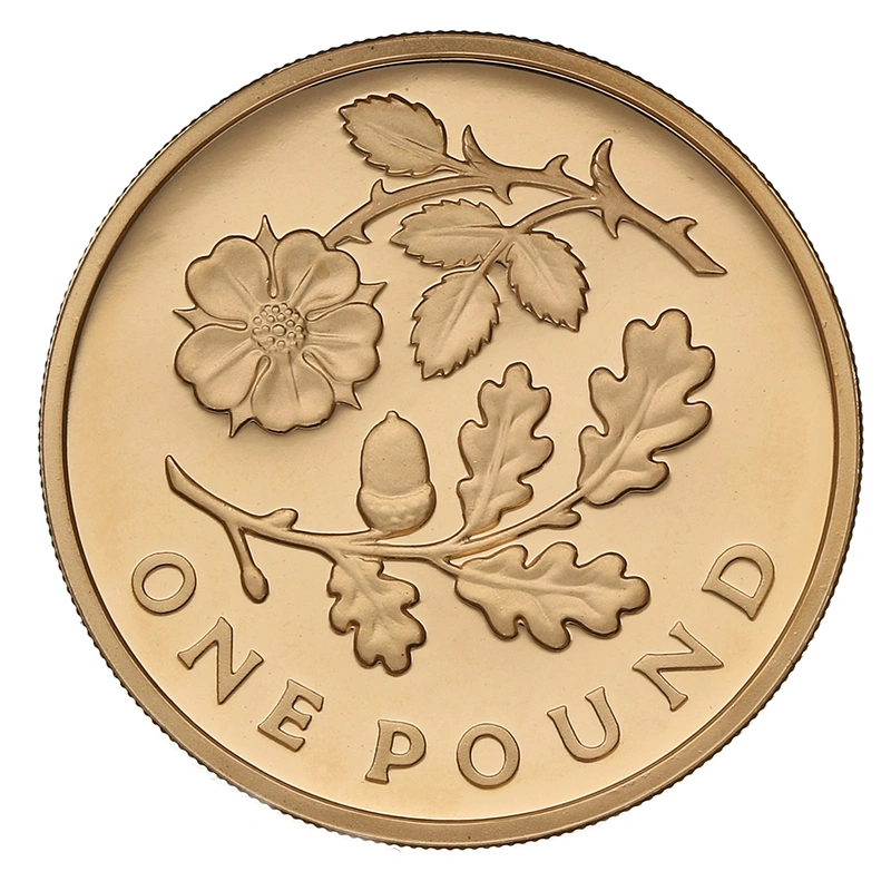 2013 Proof Gold 1 Pound Coin England Floral - From €2,580