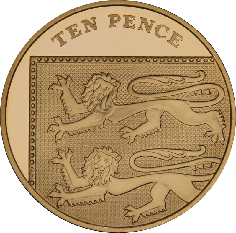2015 Proof Gold 10p Coin Royal Shield Fourth Portrait - From €1,737