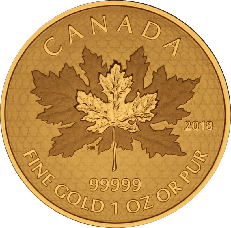 2018 1oz PURE Canadian Maple Leaf Gold Coin - From €4,206